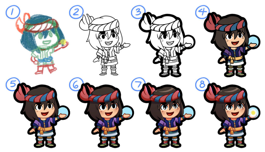 Amysaurus | Pixel Art, Illustration - Emote process pics