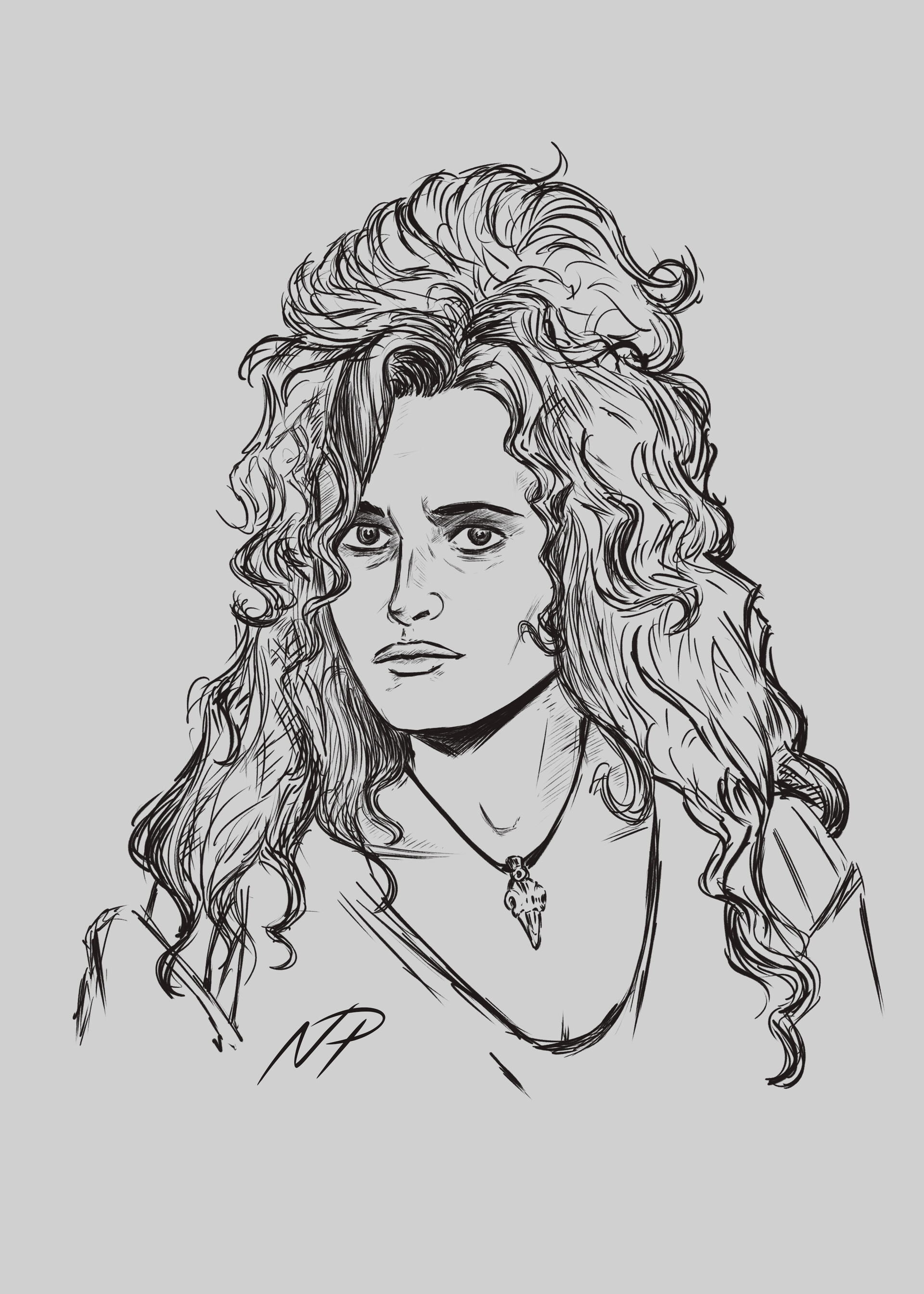 bellatrix lestrange coloring pages