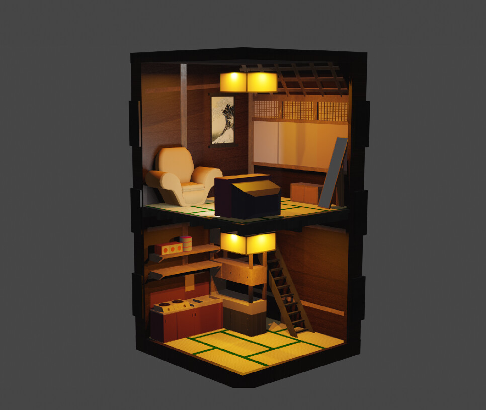 ArtStation - Nezuko House created using blender application