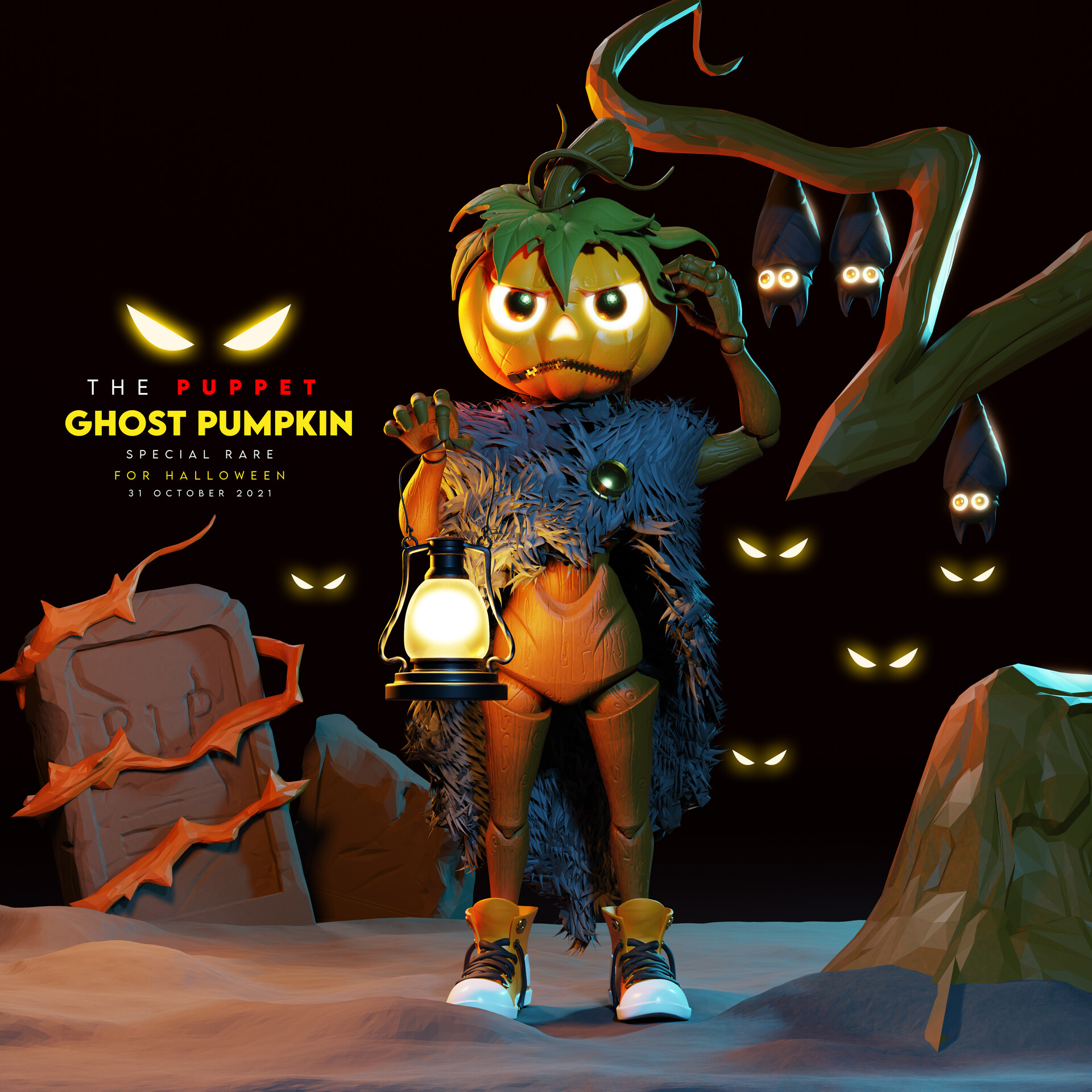 ArtStation - The PUPPET_Ghost pumpkin
