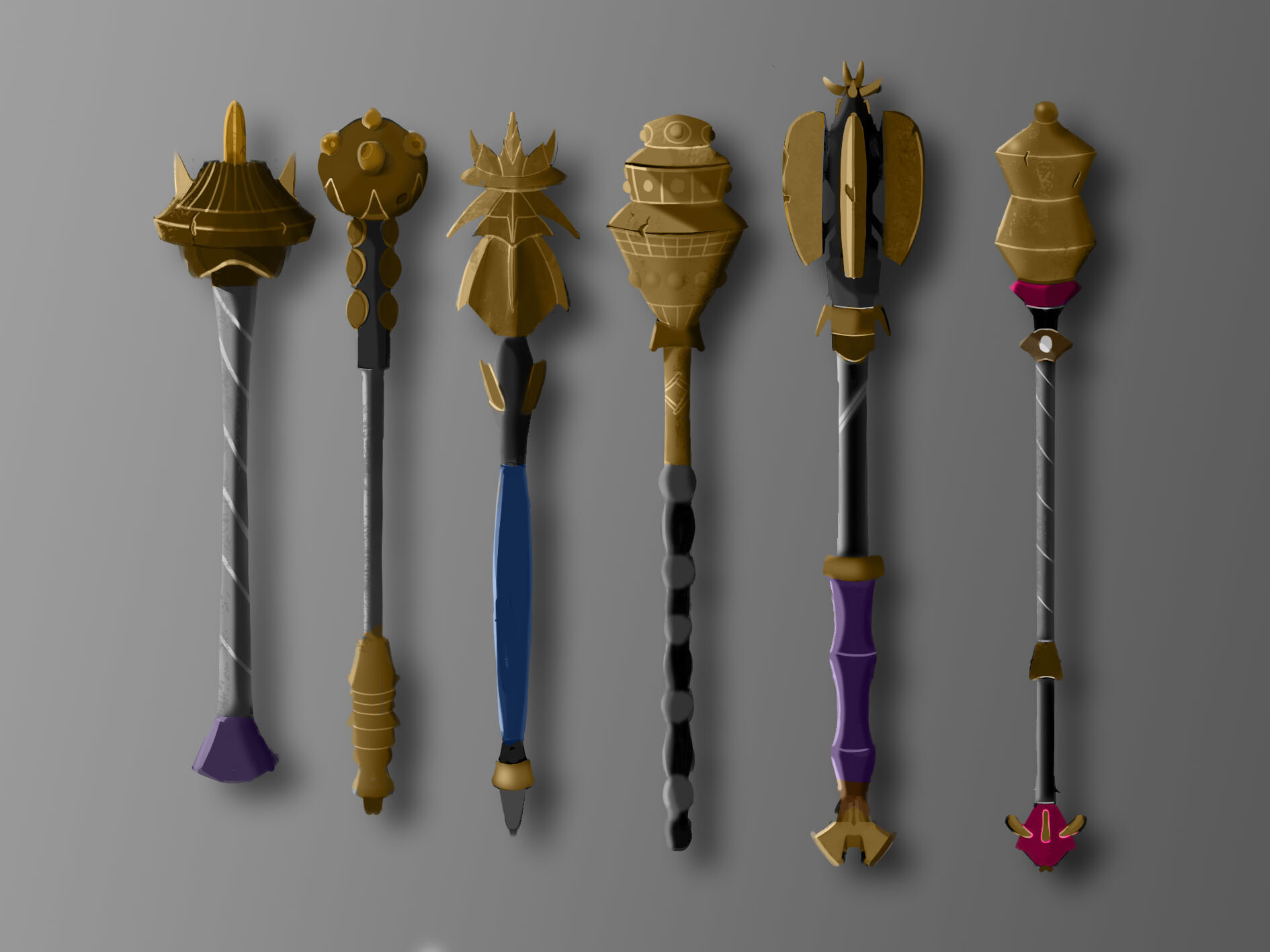 Matthew Hewitson - Brass Maces collection (Quick sketch)