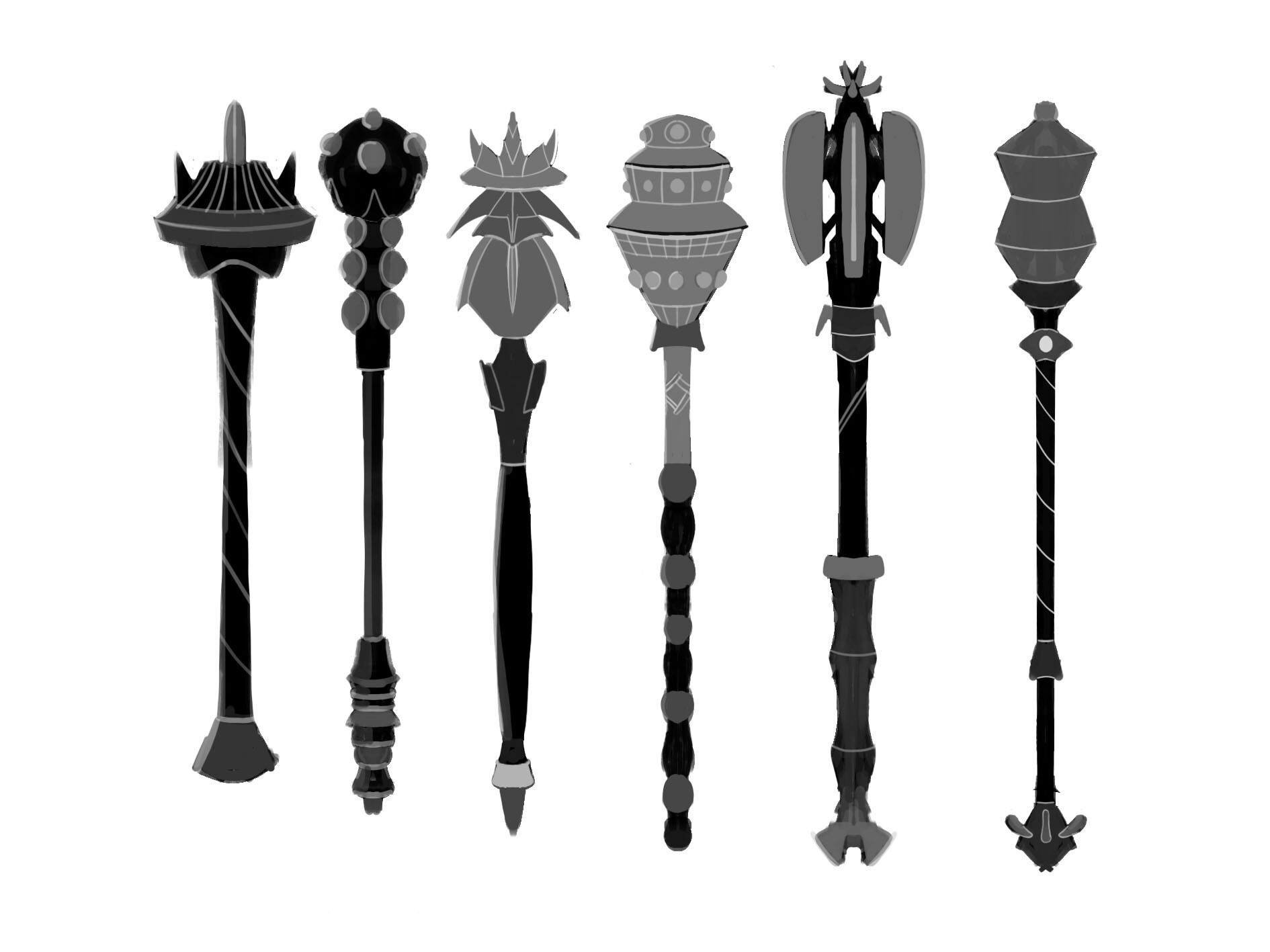 Matthew Hewitson - Brass Maces collection (Quick sketch)