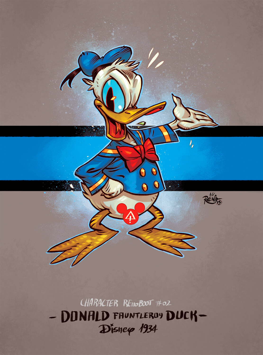 ArtStation - Childhood Character Tribute #02 - DONALD DUCK