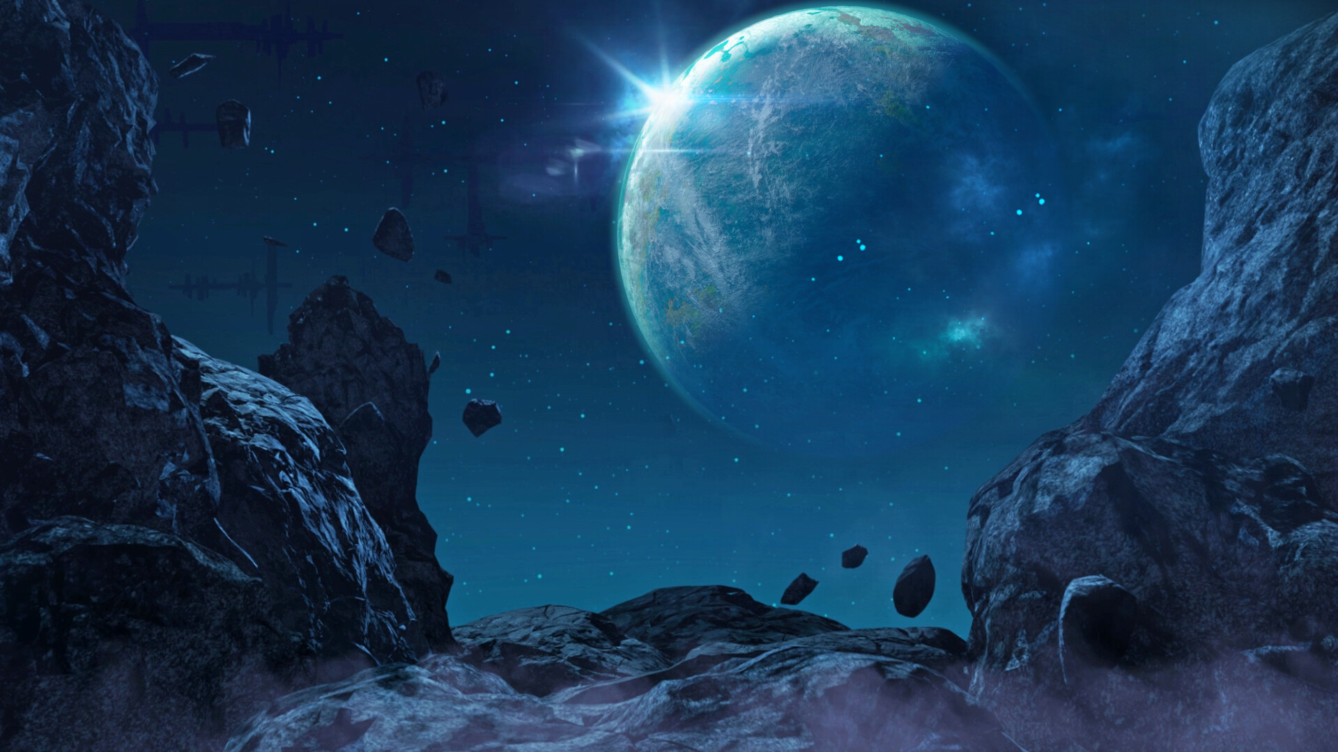 ArtStation - Unknown, cold planet (space art)