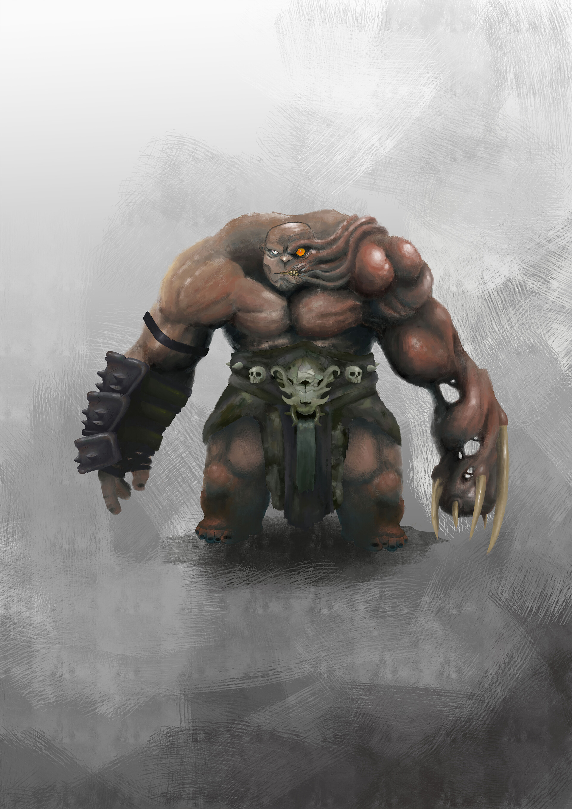 ArtStation - Orc, sketch process.