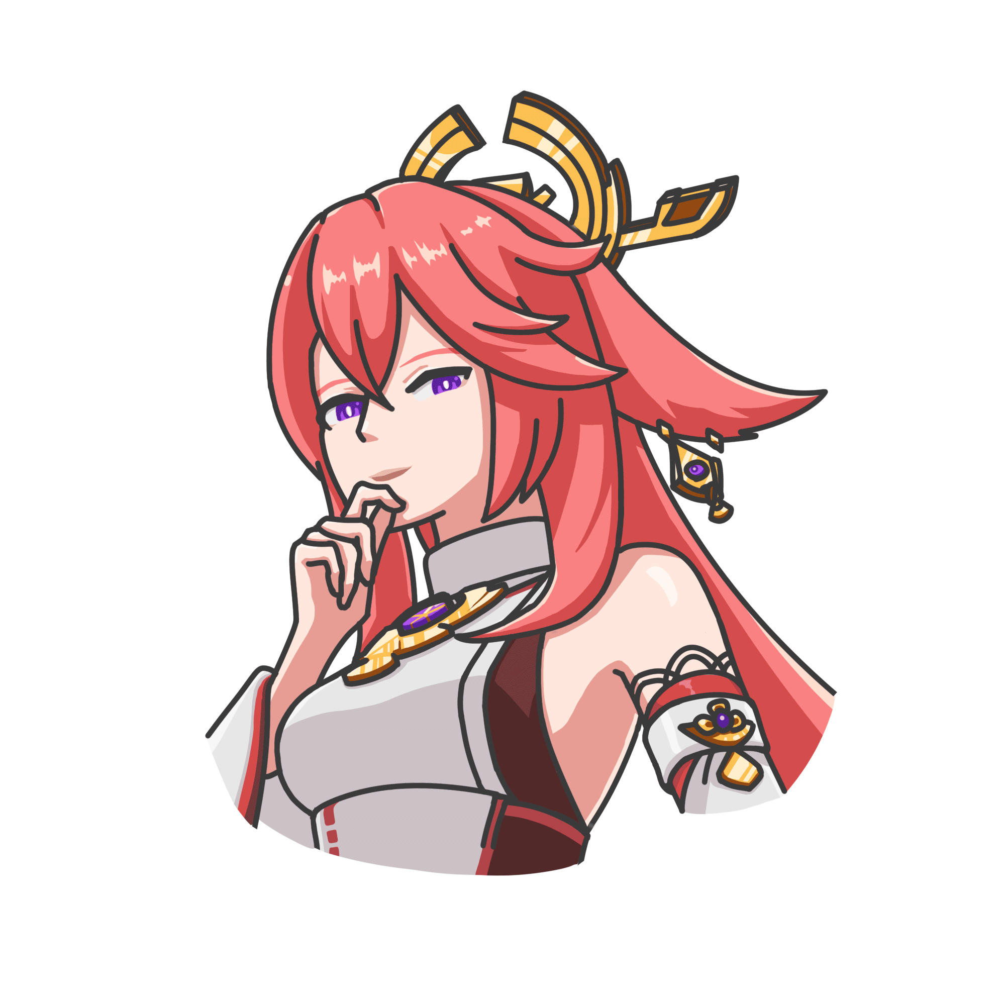 Jan Turkiewicz - Yae Miko - Genshin Impact Sticker