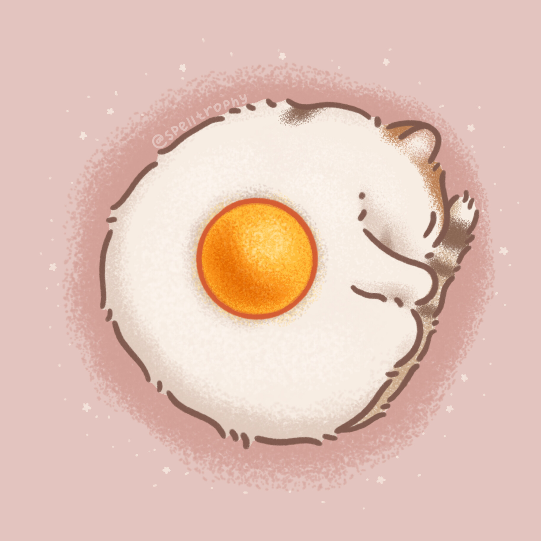 ArtStation - Furried egg / fried egg / cat meme / яичница котова