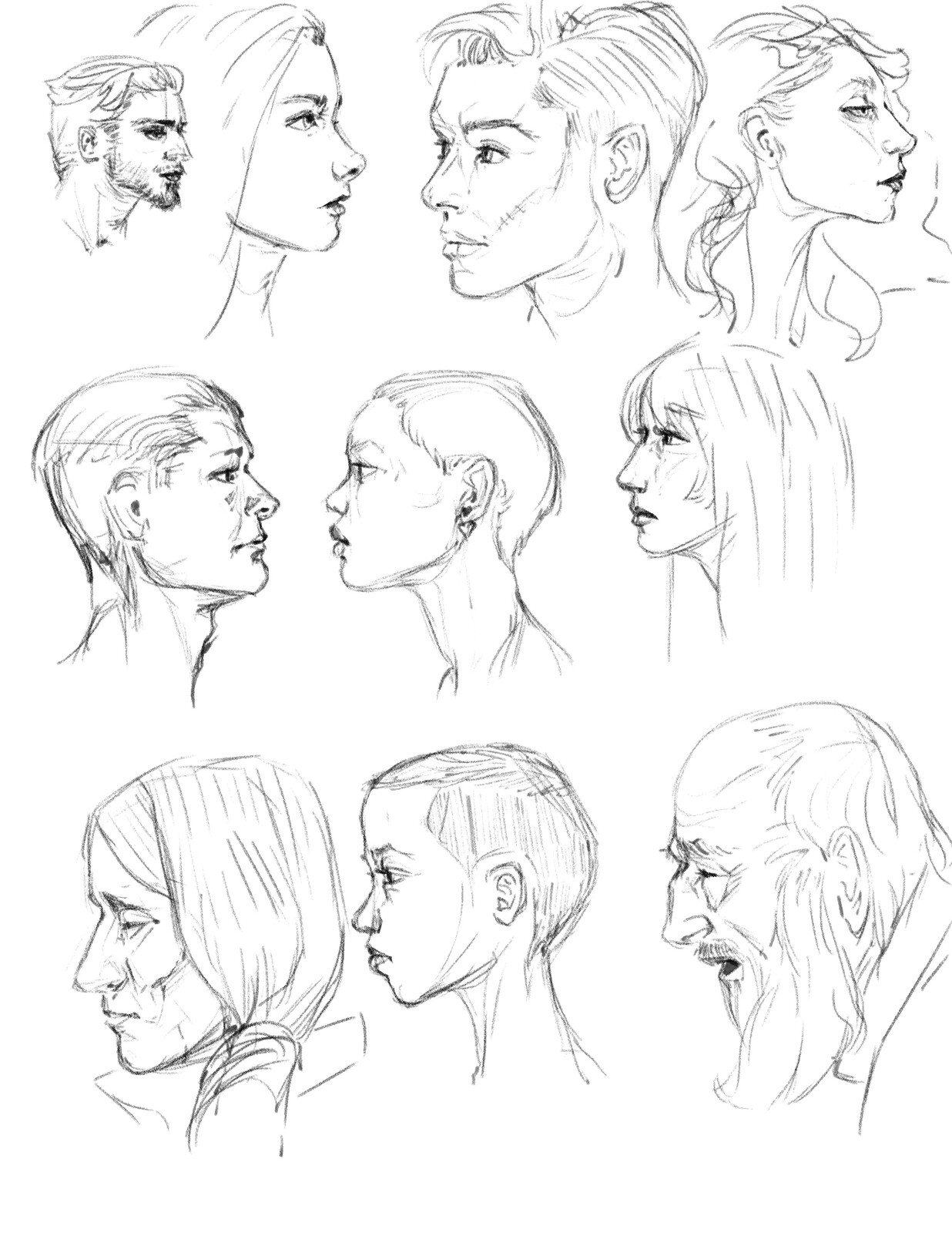 Elizabeth Shaw - 10-21 Profile Head Studies