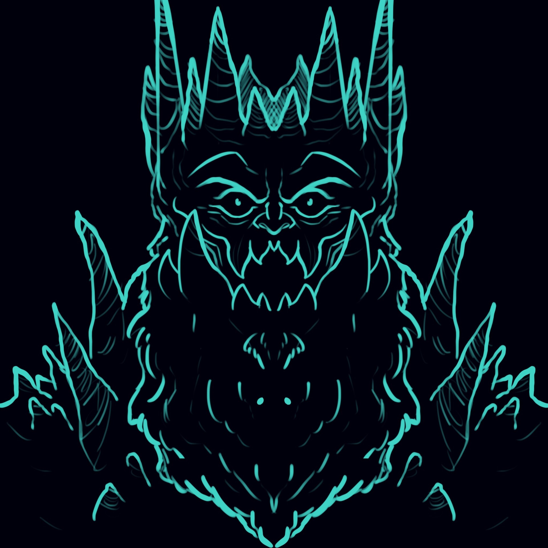 ArtStation - Ice Demon Sketch