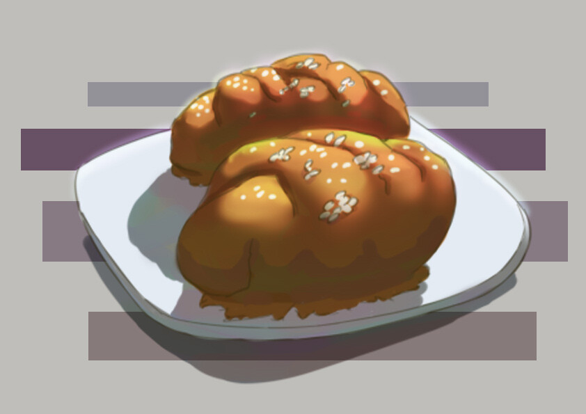 ArtStation - Buns and plate