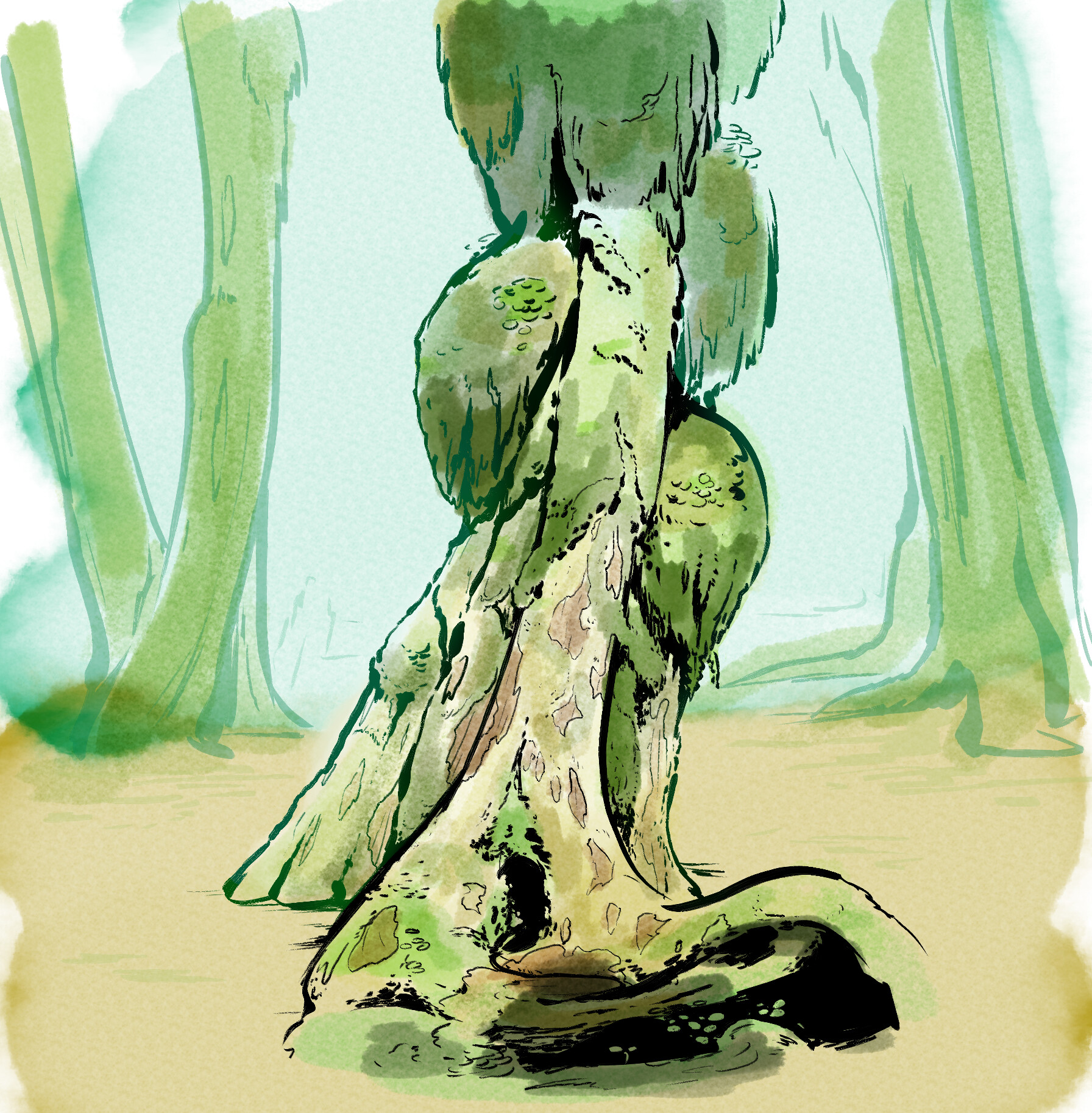 ArtStation - Swamp tree practice