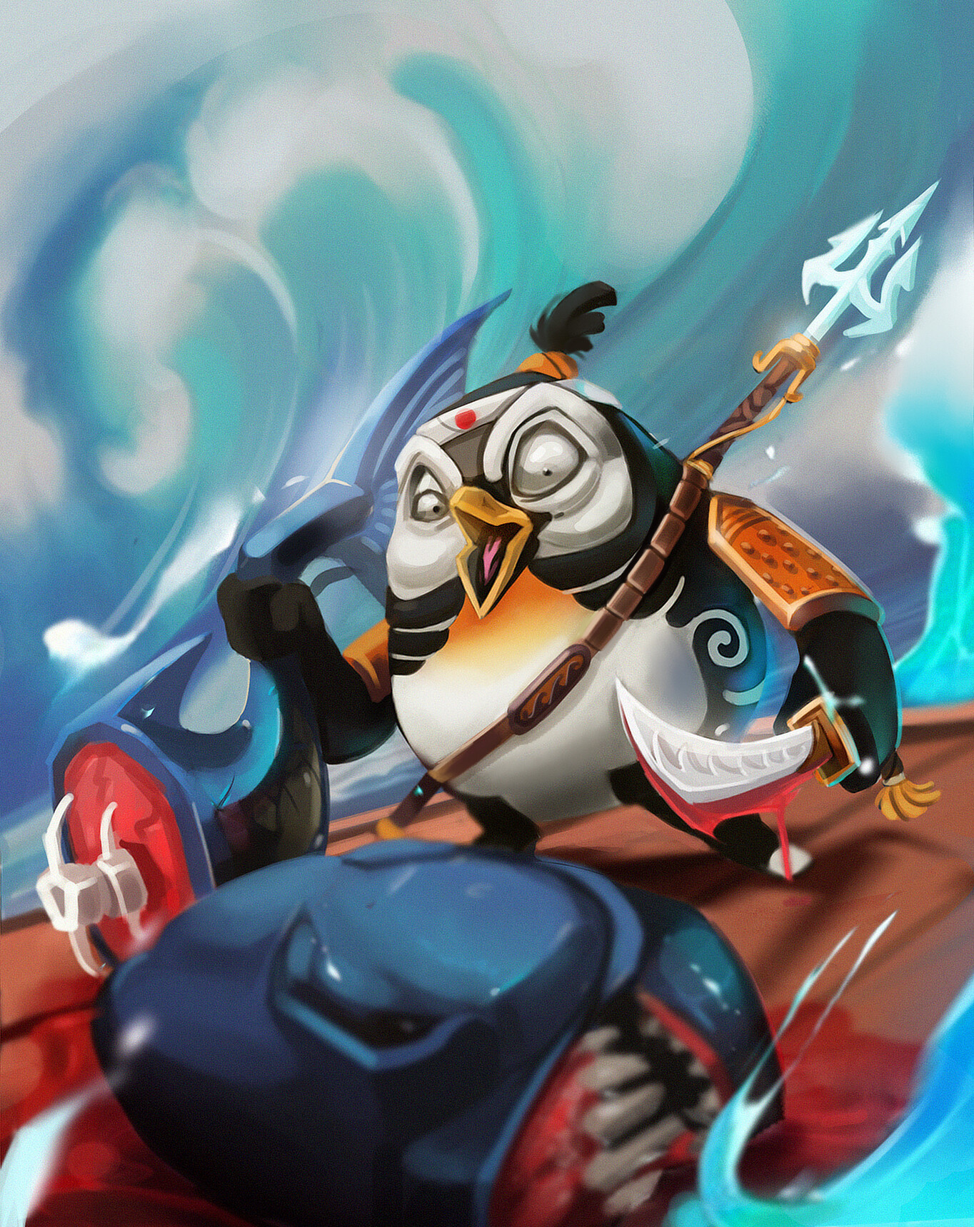 ArtStation - Pen Gwin vs. the Shark Tide