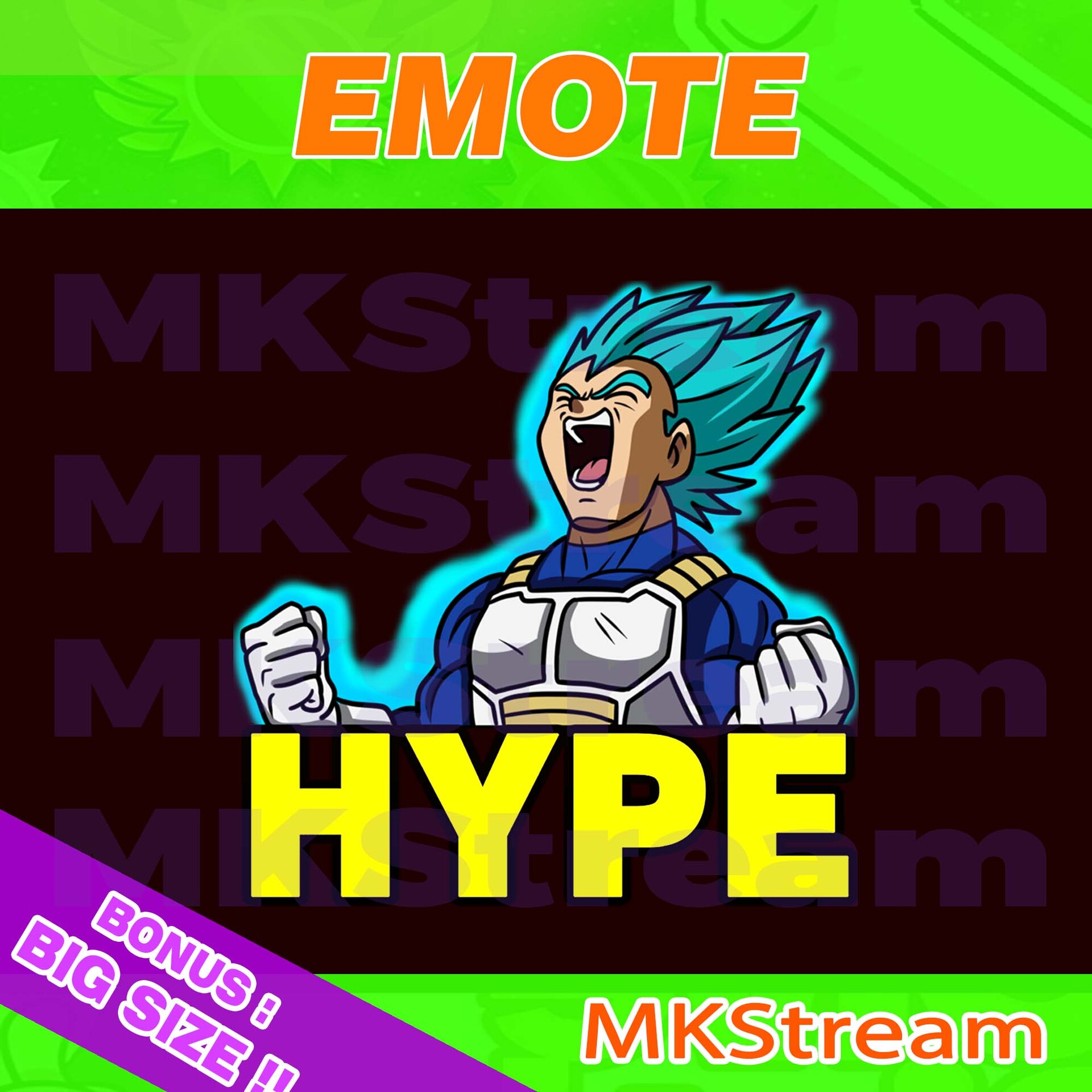 ArtStation - Twitch emotes super vegeta blue hype