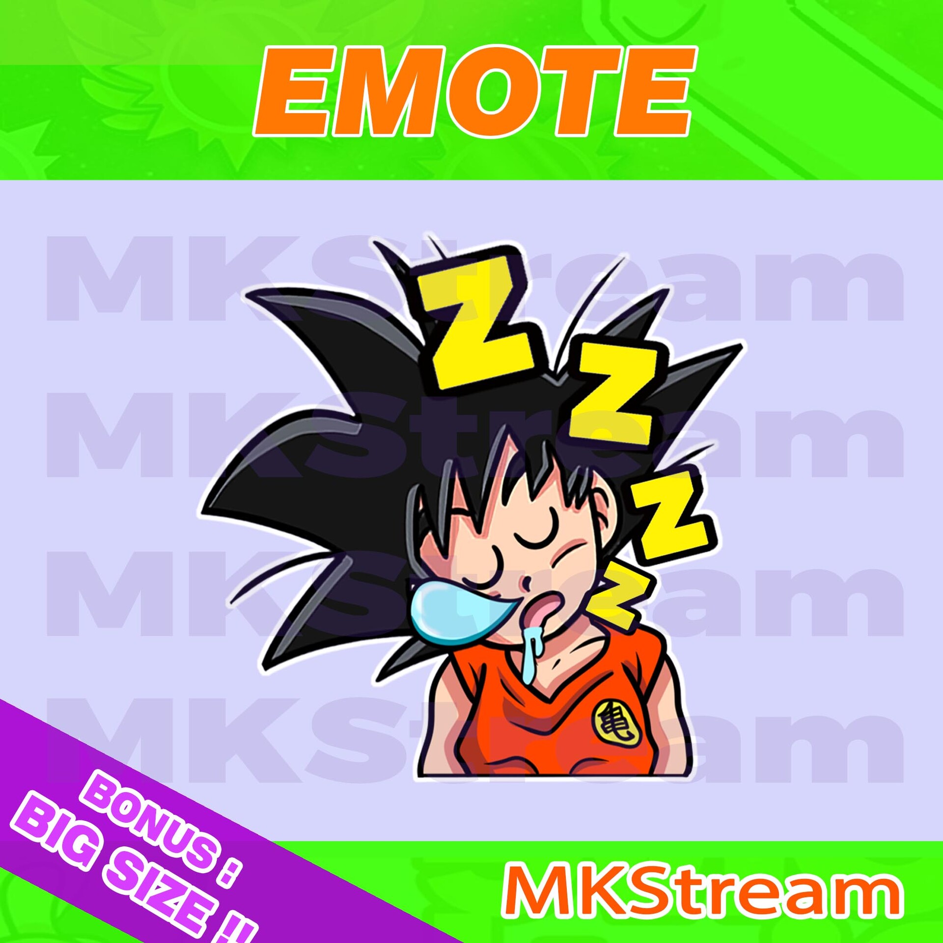 ArtStation - Twitch emotes kid goku sleep