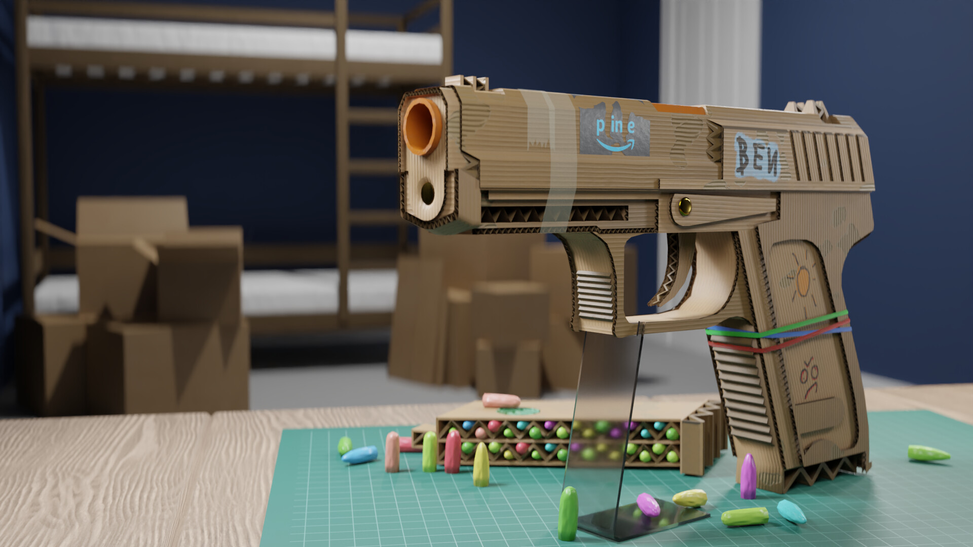 Benjamin P Jones - Cardboard DIY Handgun