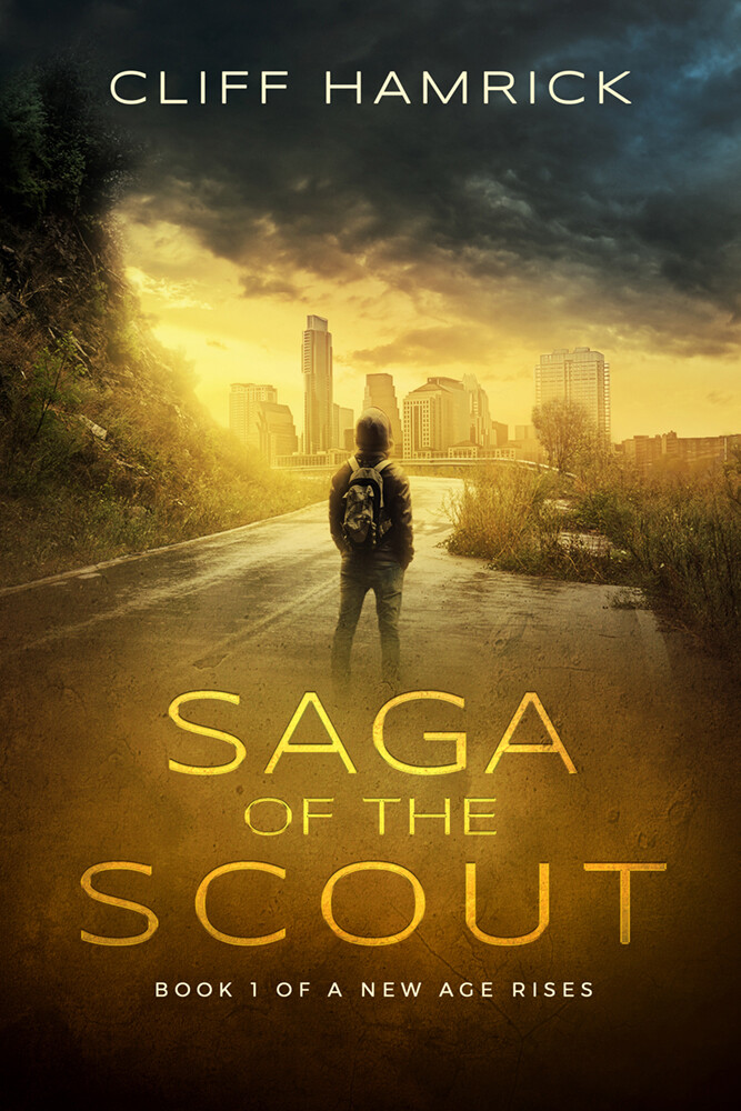 ArtStation - Saga of the Scout: Post-Apocalyptic Book Cover Design