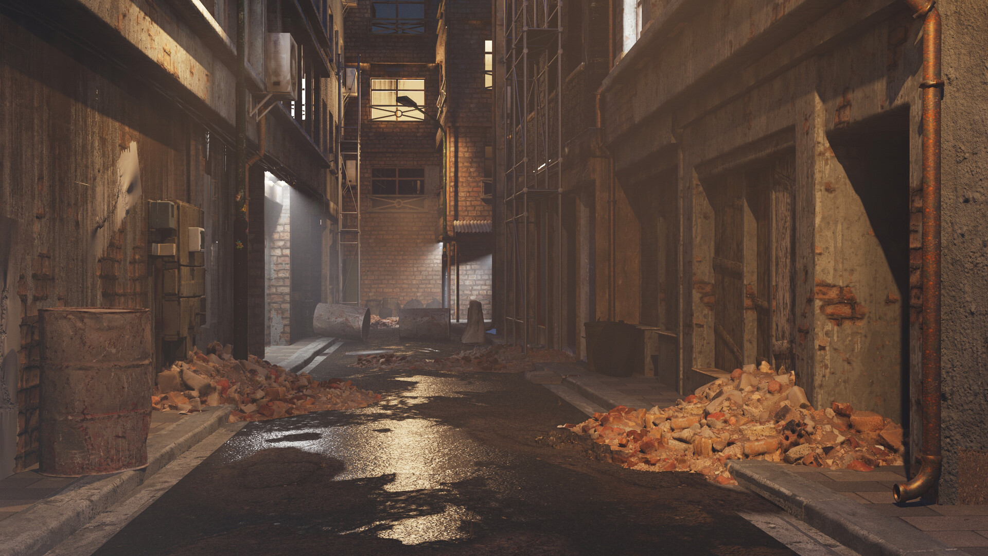 ArtStation - alley street 3D Environment