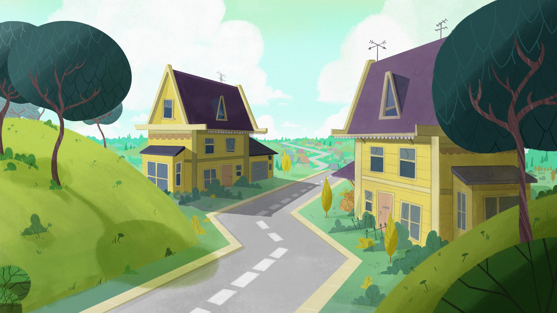 ArtStation - A Country Side Cartoon