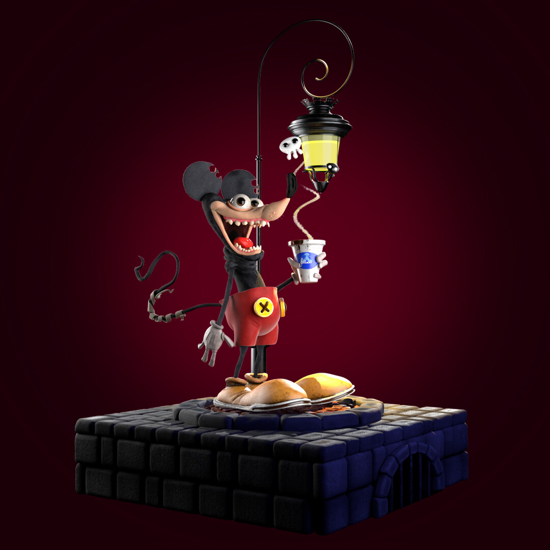 red rat mickey mouse