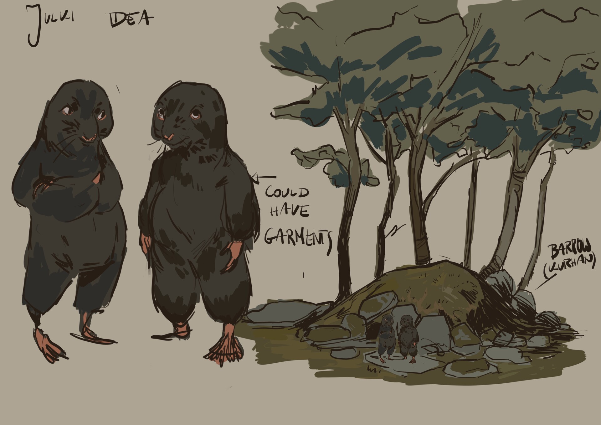 ArtStation - False Gods creature design - small creatures