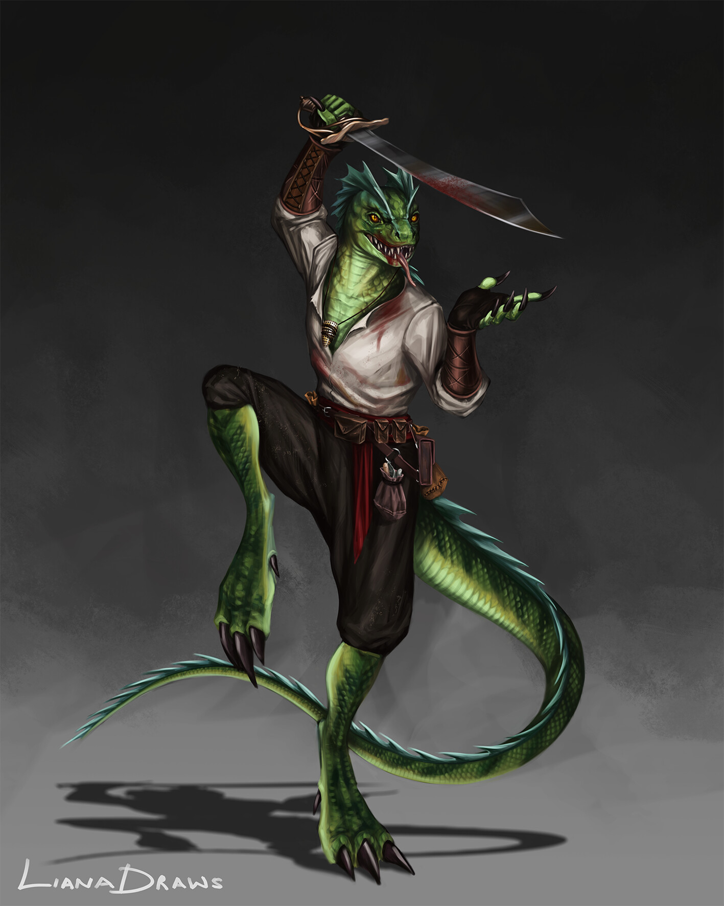 ArtStation - Lizardfolk Monk
