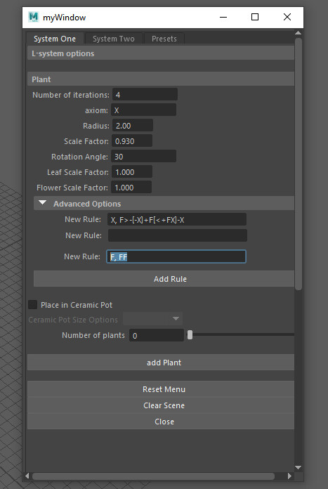 ArtStation - L-Systems tool Completed in MAYA using maya python.