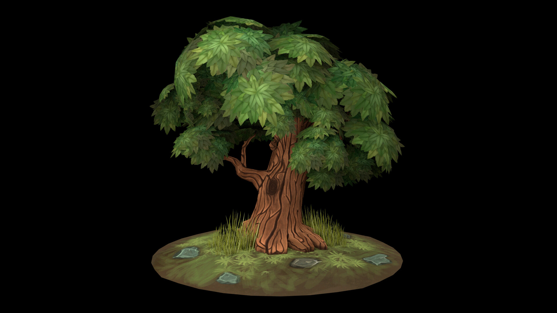 ArtStation - Handpainted Tree Model