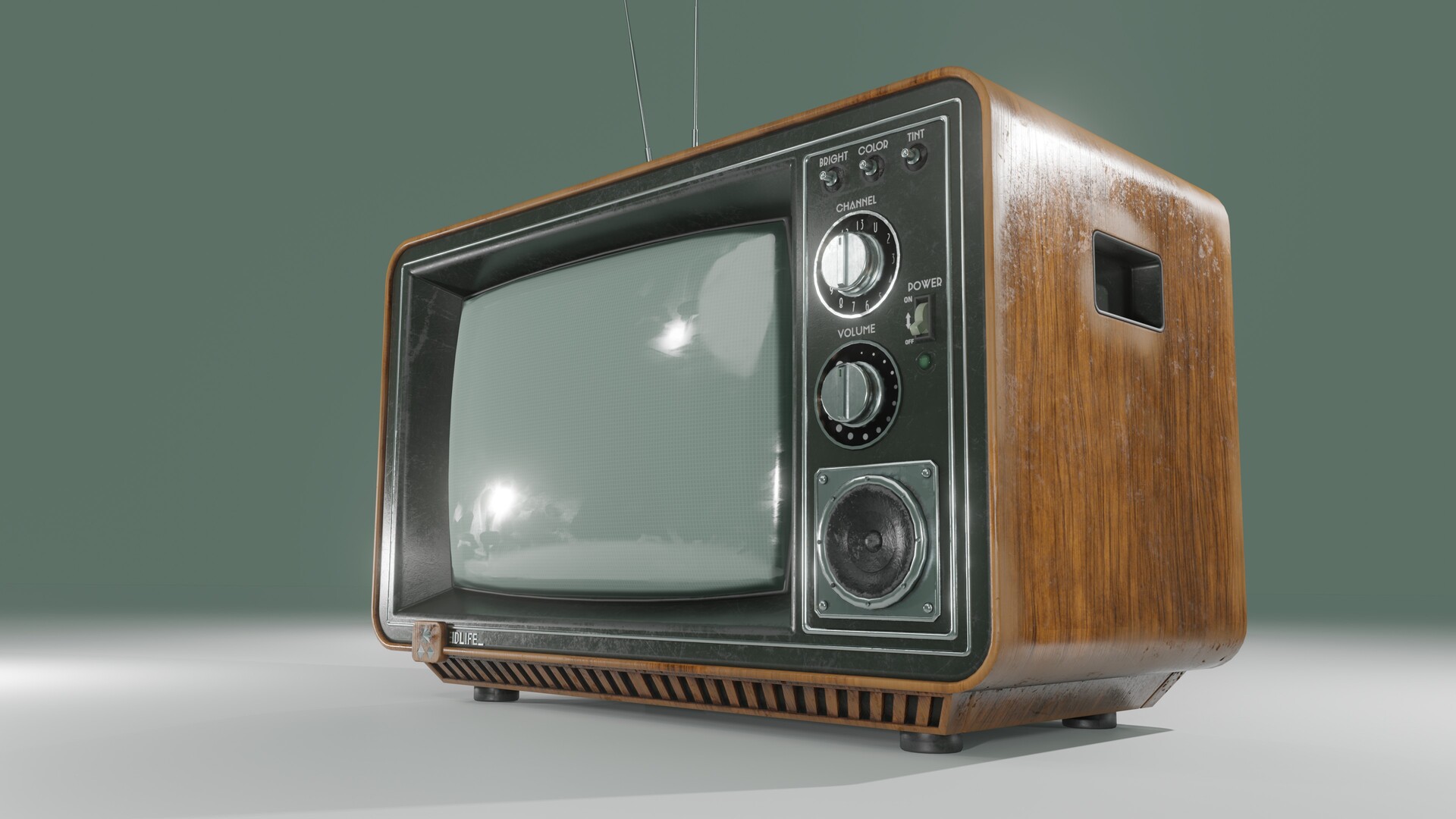 ArtStation - Antique TV low-poly 3D model