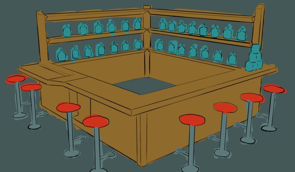 ArtStation - Bar Model / Drawing