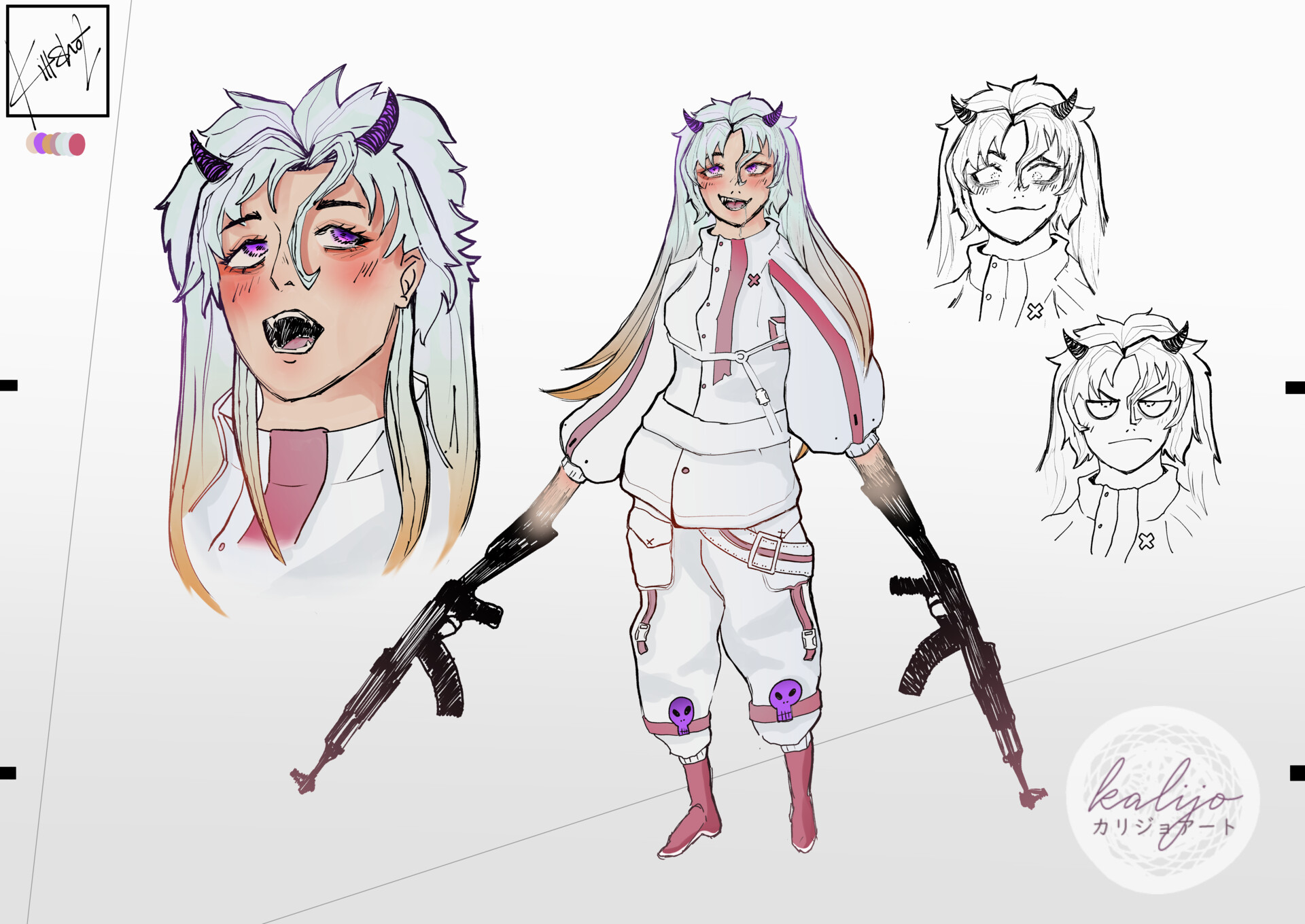 ArtStation - killshot mini-character sheet