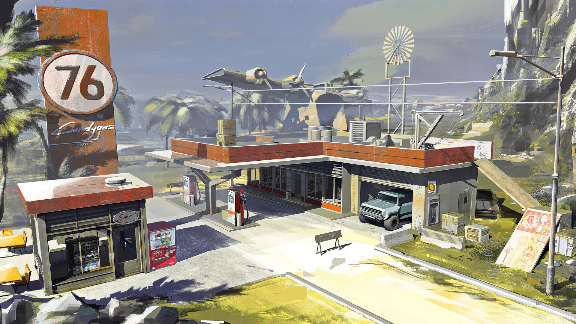 ArtStation - gas station