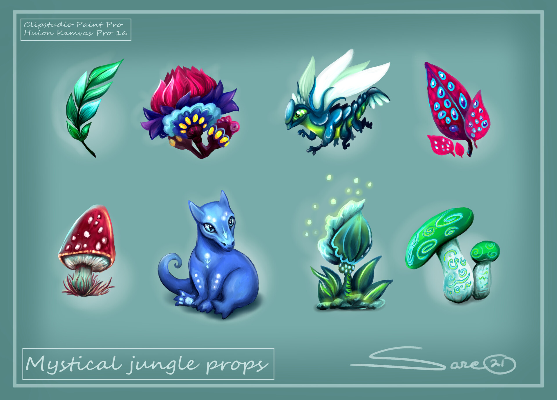 ArtStation - Mystical jungle props