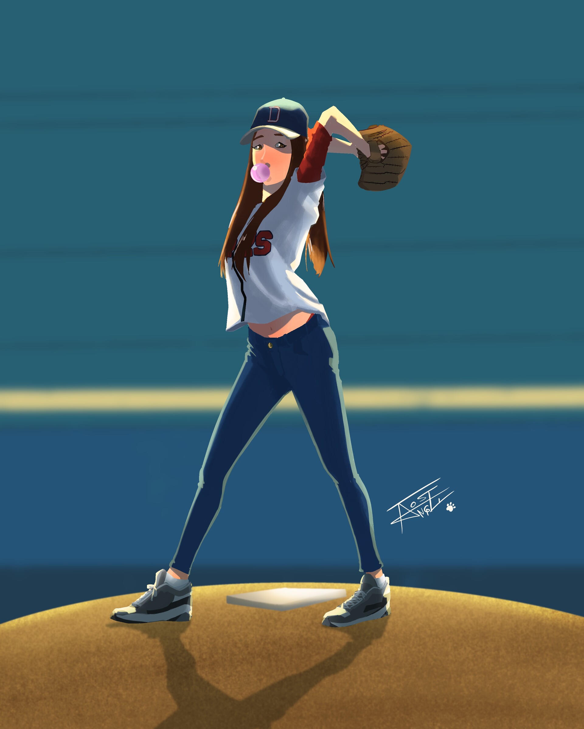 ArtStation - Baseball Girl