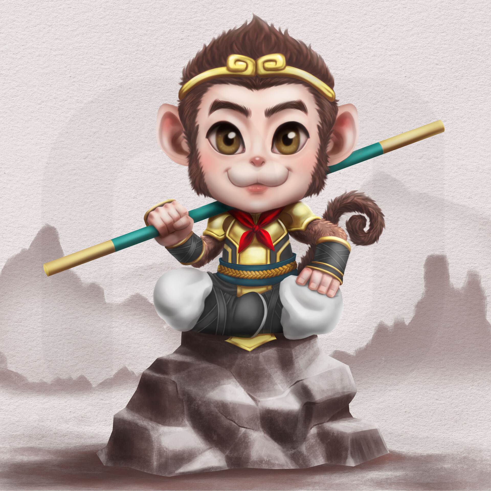 ArtStation - Little Wukong Commission work