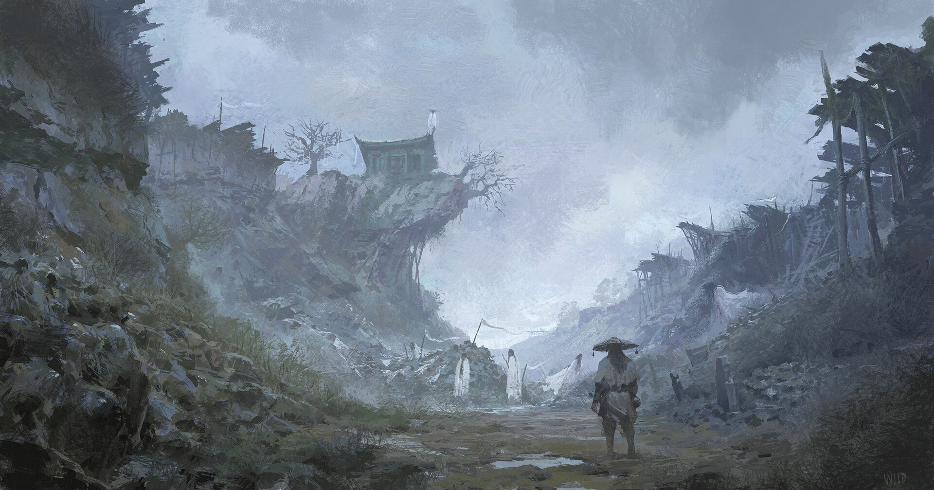 ArtStation - Dry river and ghost