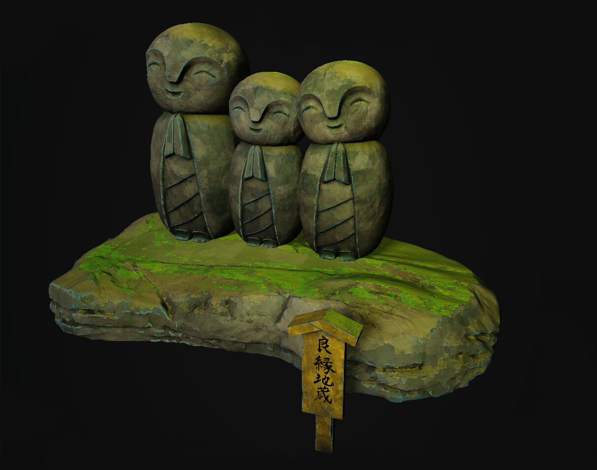 ArtStation - Japanese Happy Statue