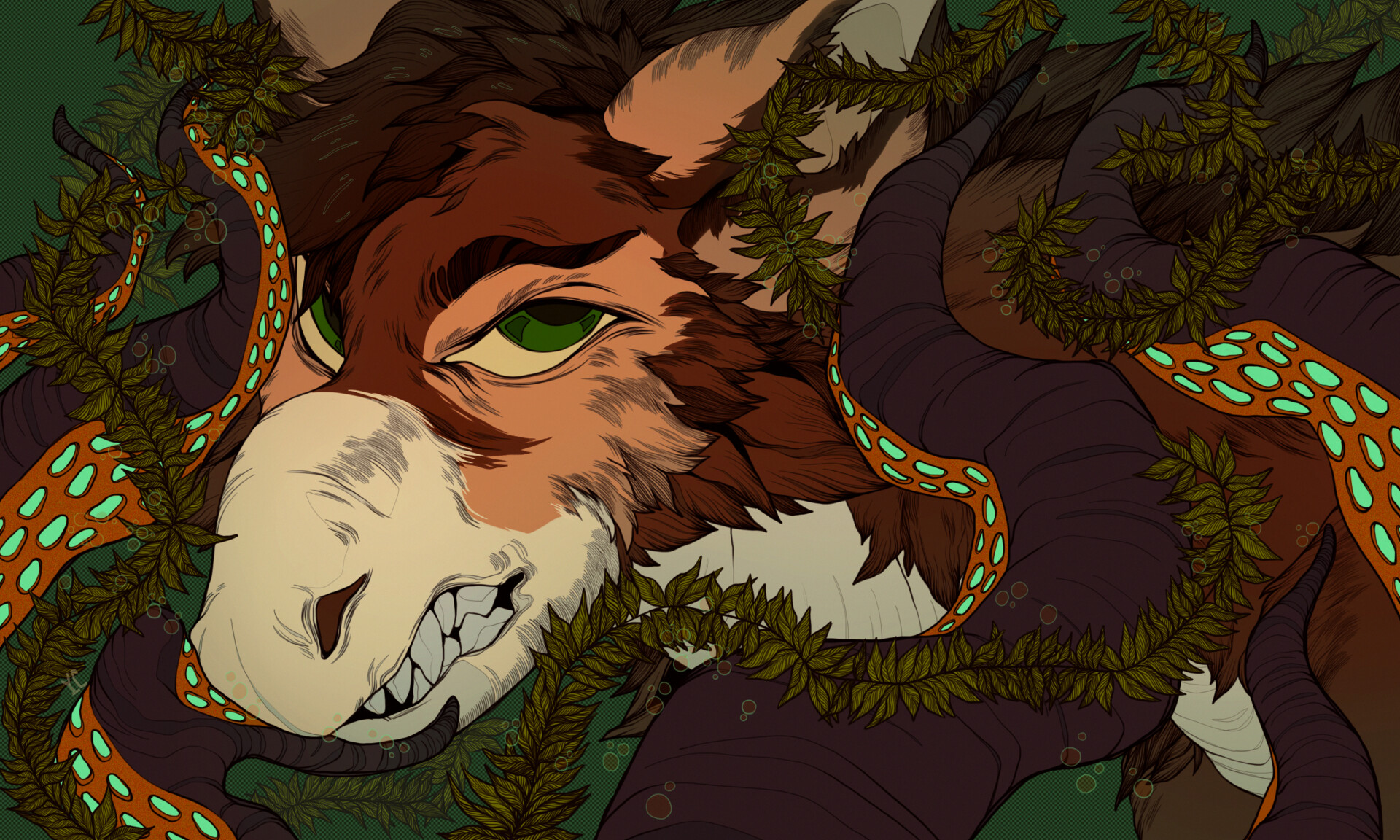 ArtStation - leaves and tentacles