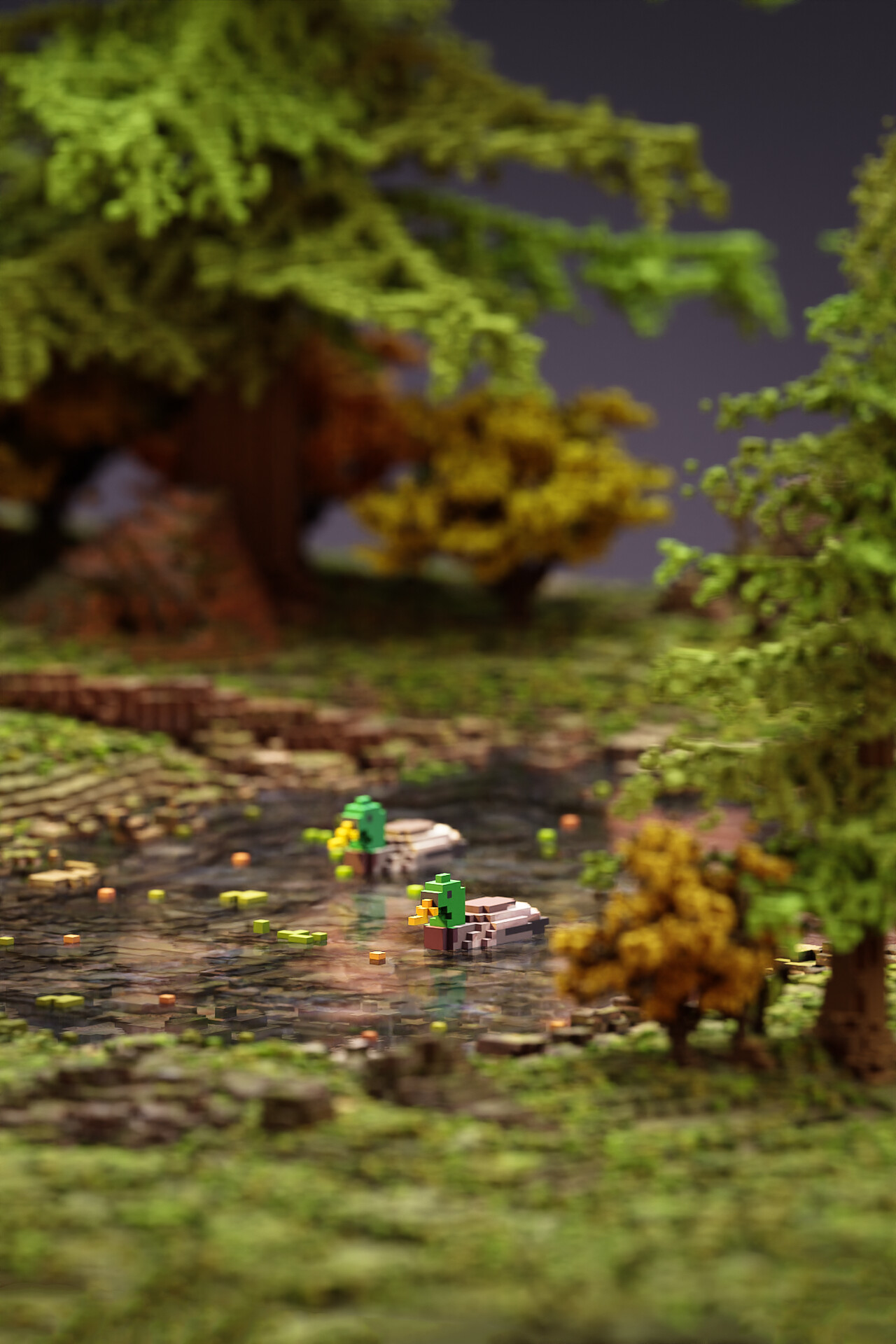ArtStation - Voxel Mini-world: Forest Scene
