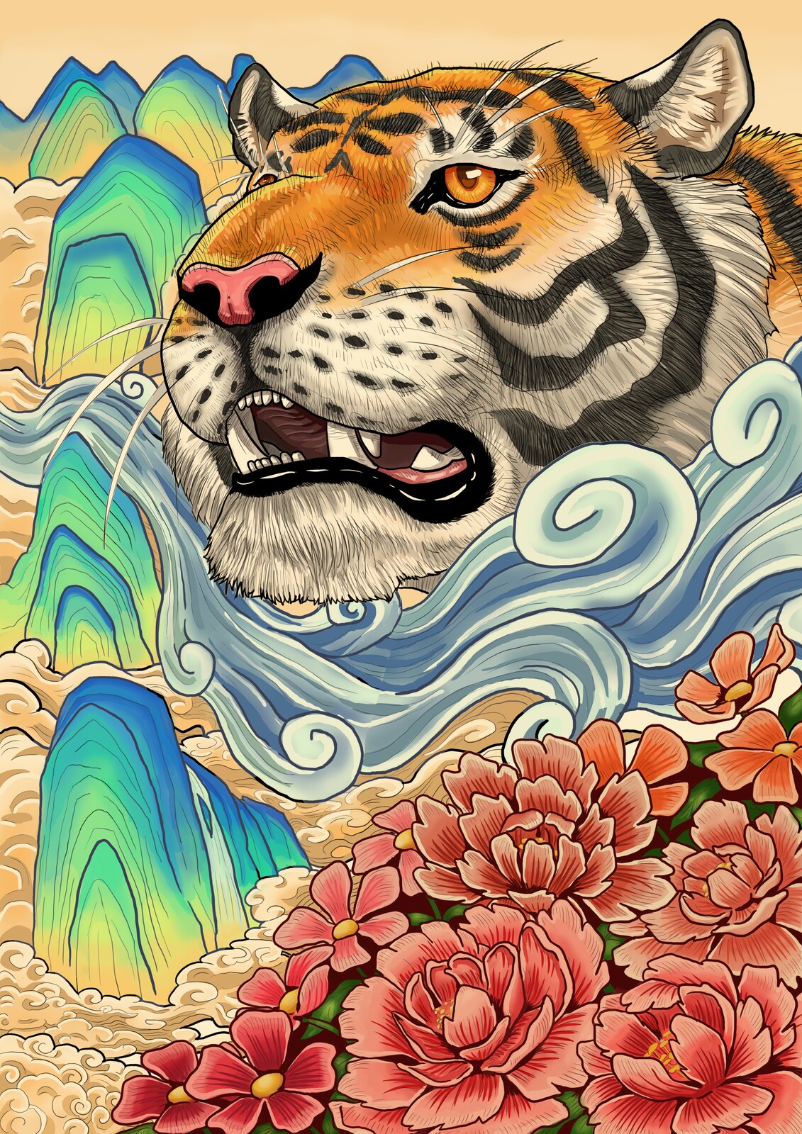 Wind Howling - tiger