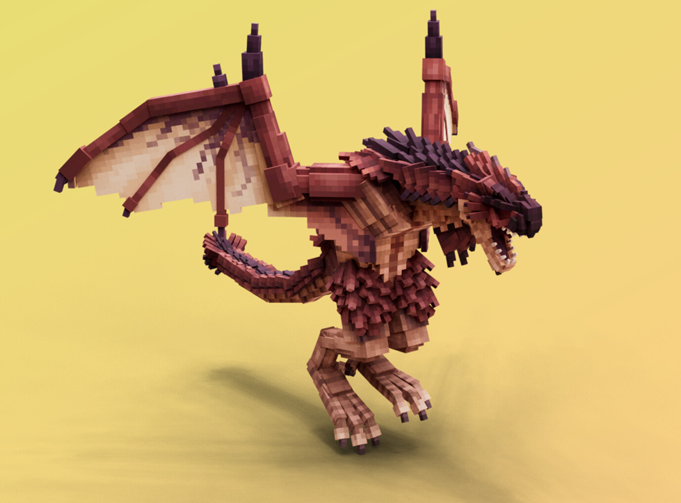 ArtStation - Fiery Dinosaur