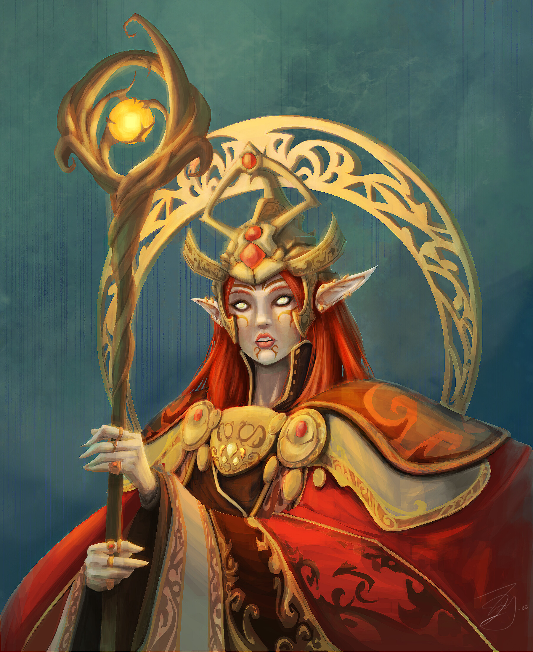 ArtStation - Ancient Elven Priestess