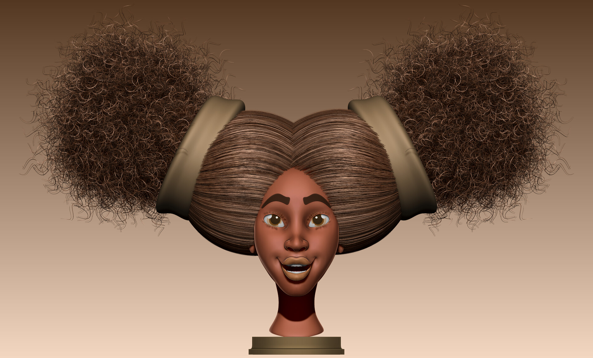 ArtStation - femaleSculpt_VV_fiberMeshHair