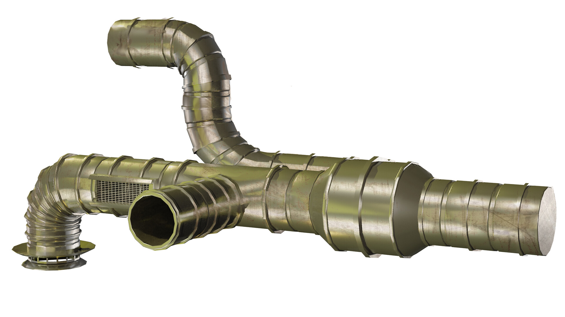 ArtStation - Ventilation ducts 3D Model on Blender