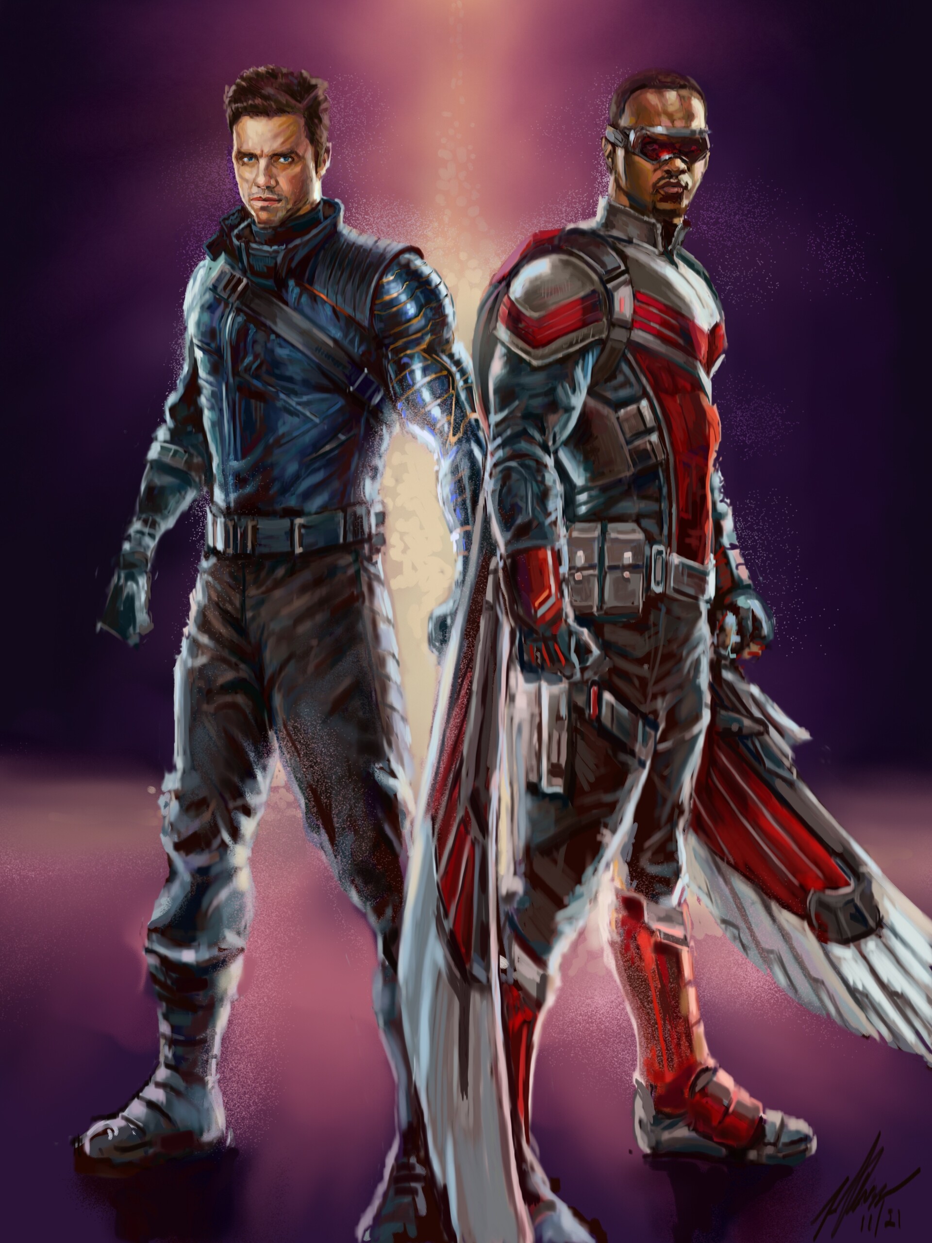 ArtStation - Winter solder falcon