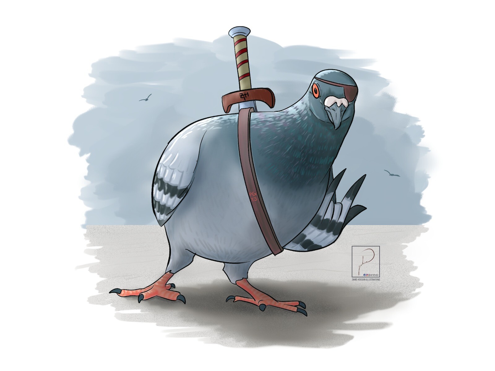ArtStation - PG-13 Pigeon Warrior
