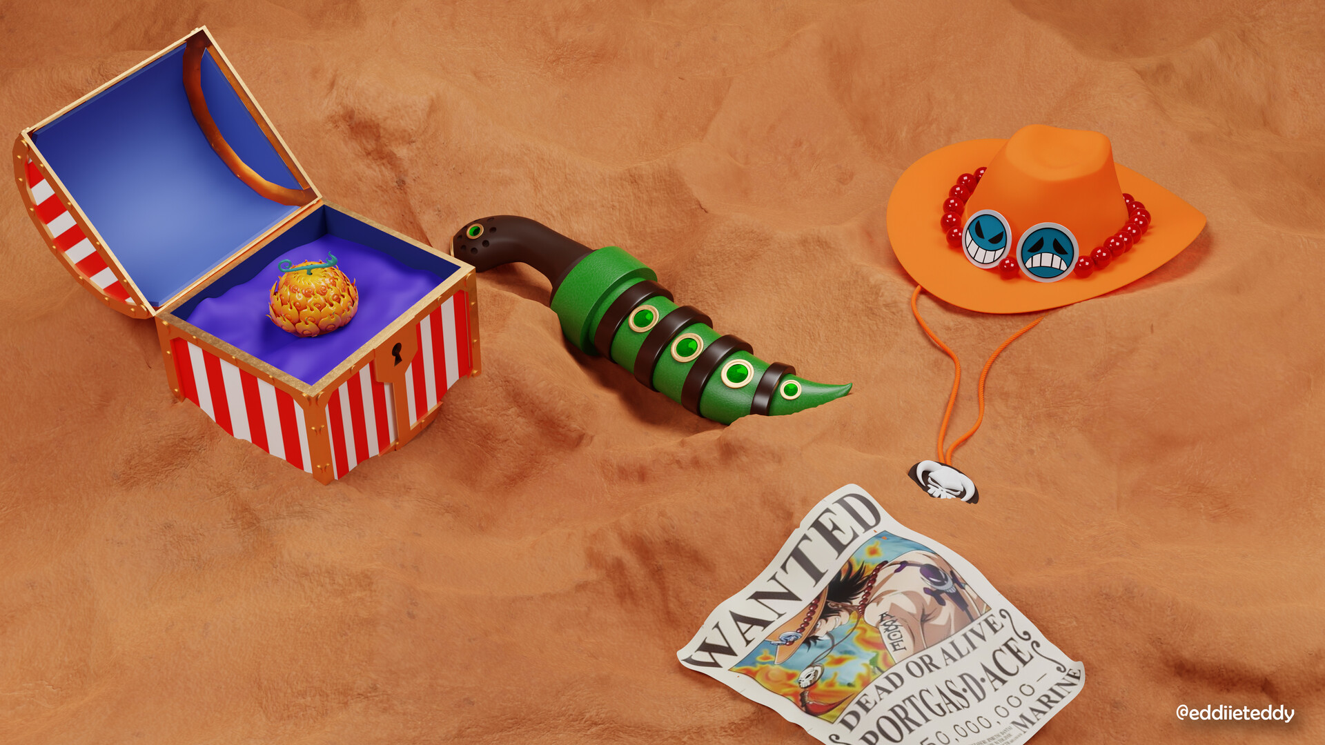 ArtStation - One Piece Fanart - Portagas D. Ace