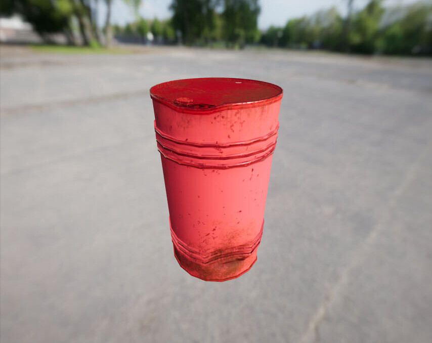 ArtStation - Red Rusty Barrel