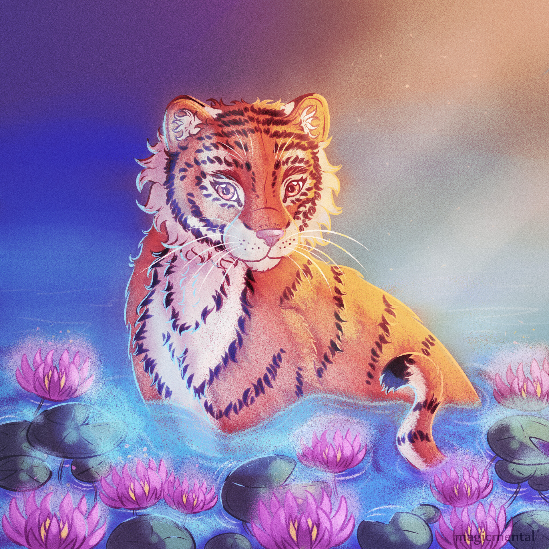 ArtStation - Tiger in water