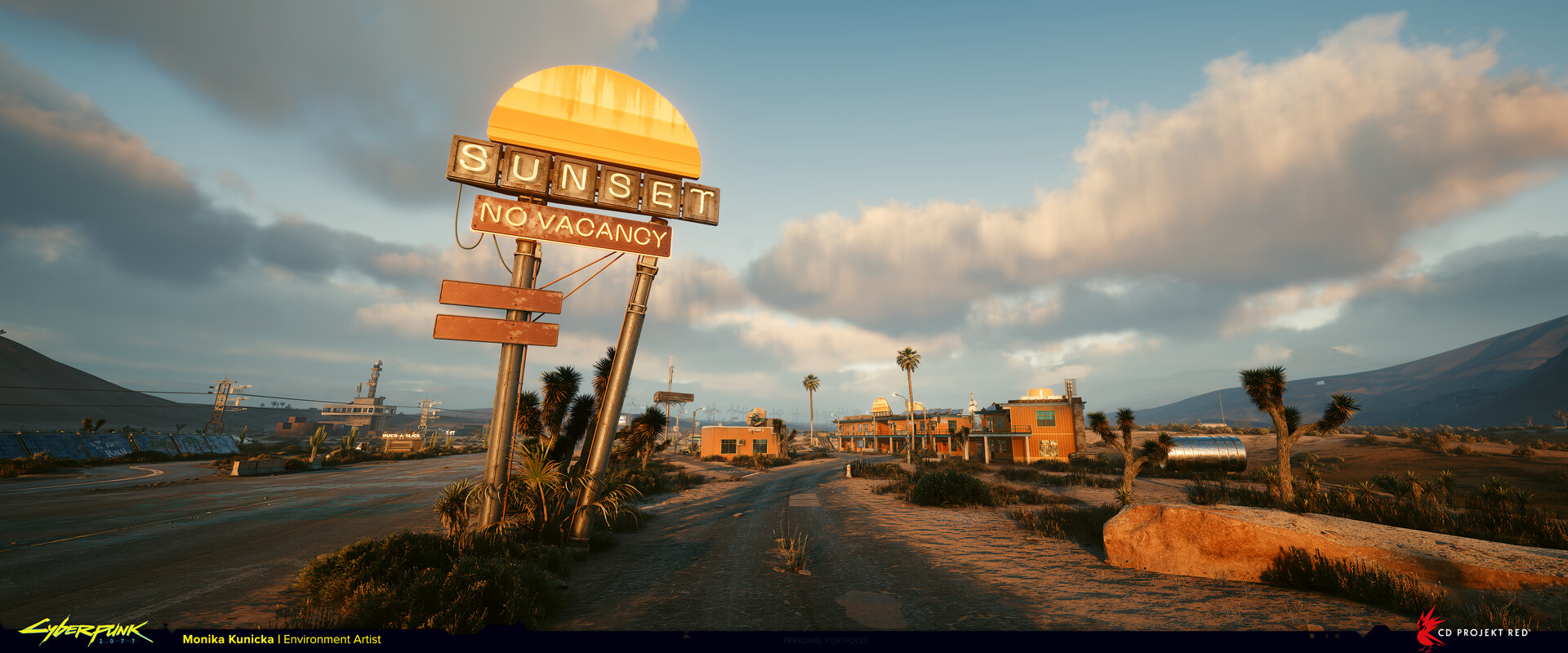 Monika Kunicka - Sunset motel sign - Cyberpunk 2077