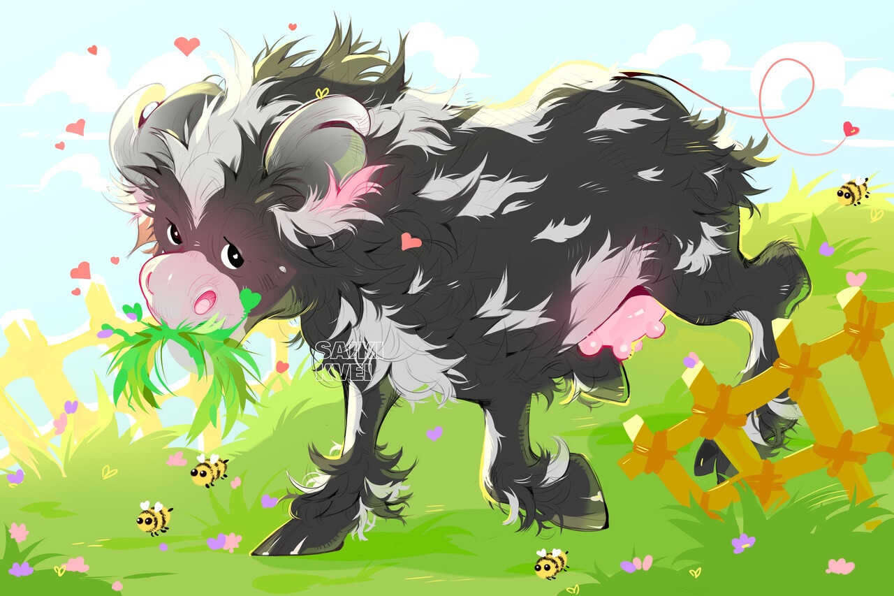 ArtStation - Minecraft cow